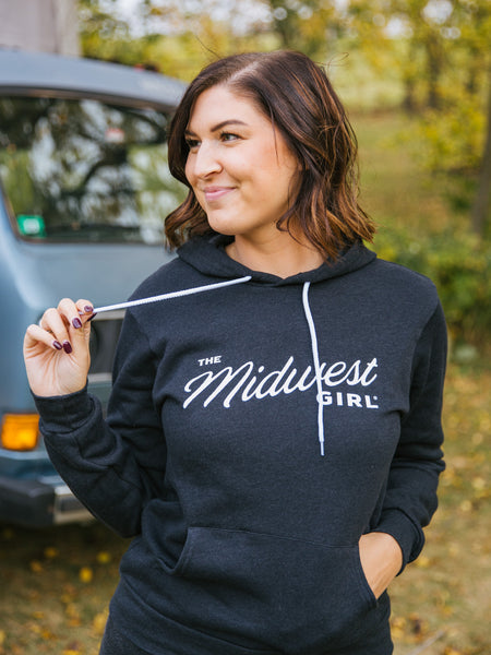 The Midwest Girl Hoodie in Black – The Midwest Girl®